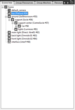 OpenSpace3D documentation - Scene tree and Resources