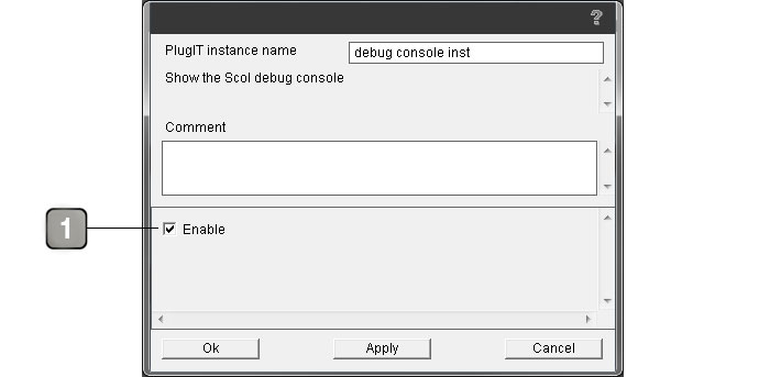 OpenSpace3D documentation - Debug console PlugIT