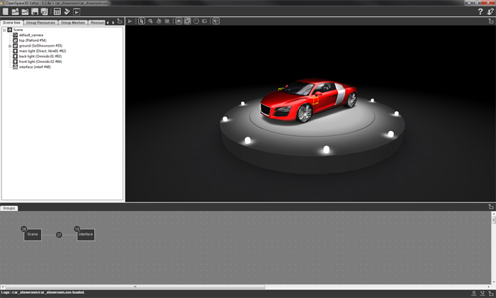 OpenSpace3D documentation - Ouvrir une scene